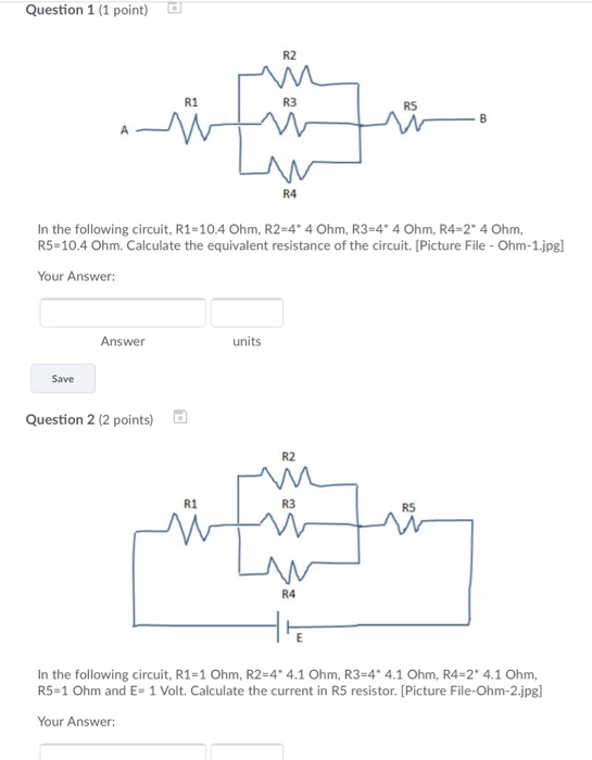 Solved Question 1 (1 point) R2 R1 R3 R5 R4 In the following | Chegg.com