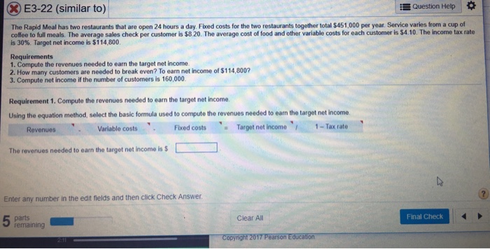 Solved RES-22 (similar to) Question Help * The Rapid Meal | Chegg.com