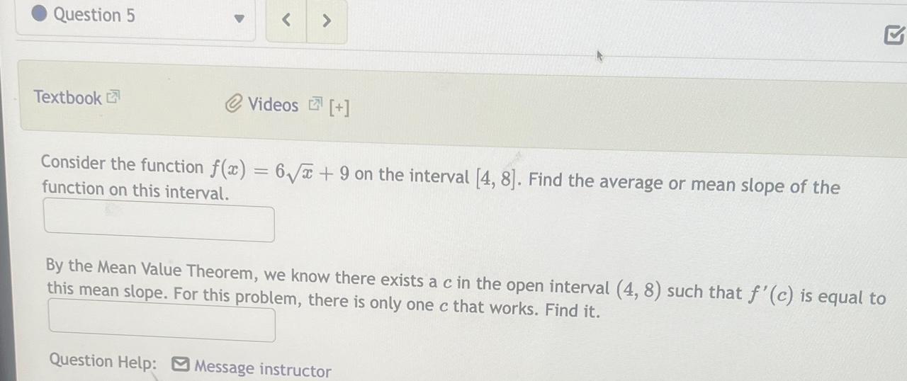 Solved Consider the function f(x)=6x+9 on the interval | Chegg.com