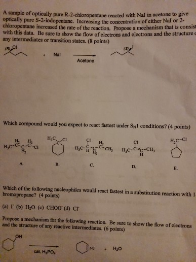 Solved 4. A sample of optically pure R-2-chloropentene | Chegg.com Solved 4. A sample of optically pure R-2-chloropentene | Chegg.com