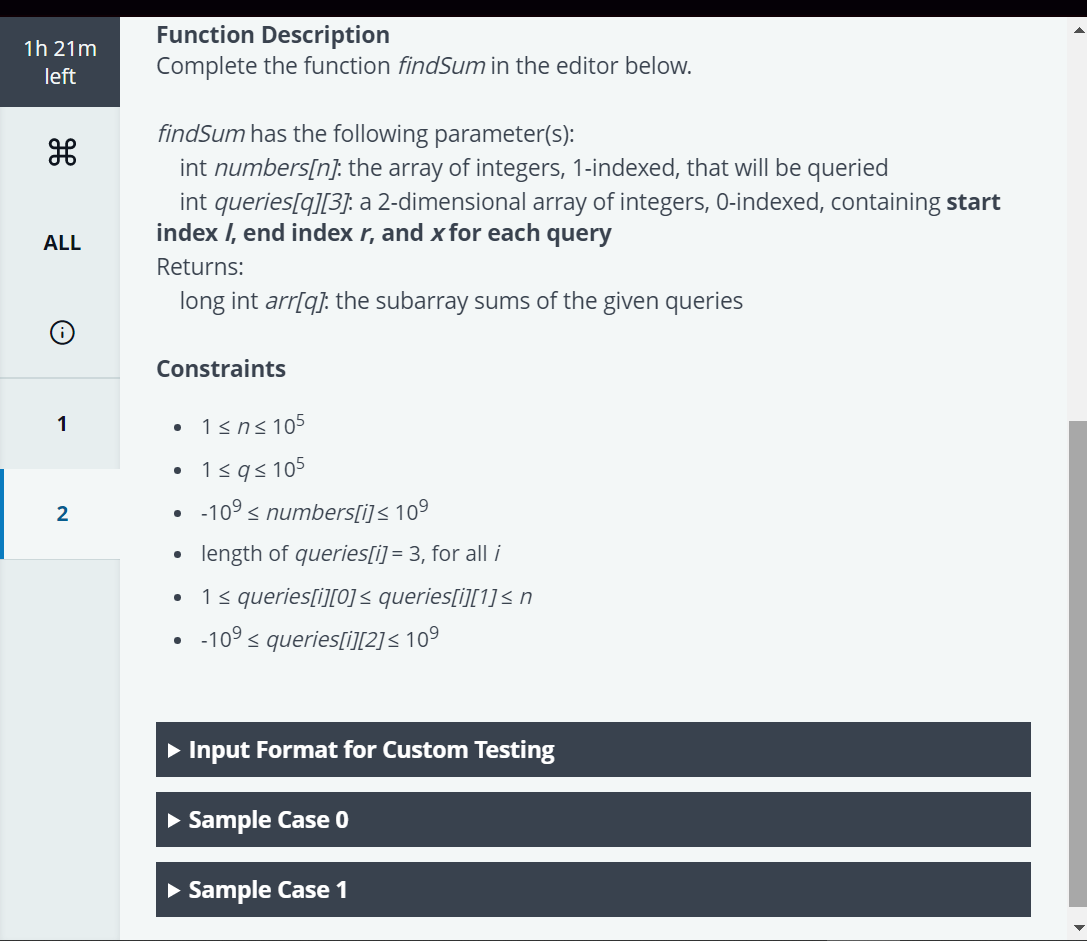 Solved Teil 2 Subarray Sums 46 Subarray Sums Are Often 