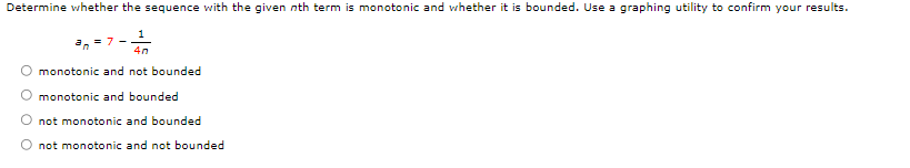 Solved Determine whether the sequence with the given nth | Chegg.com
