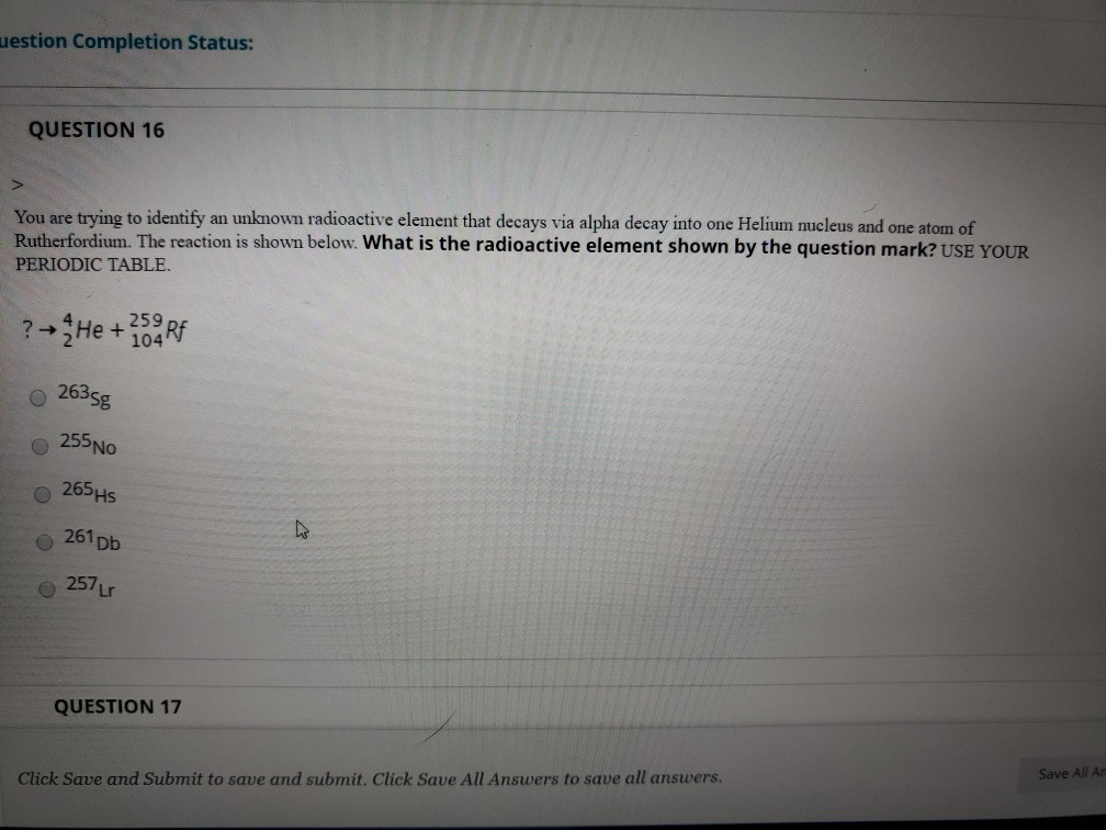Solved uestion Completion Status: QUESTION 16 You are trying | Chegg.com