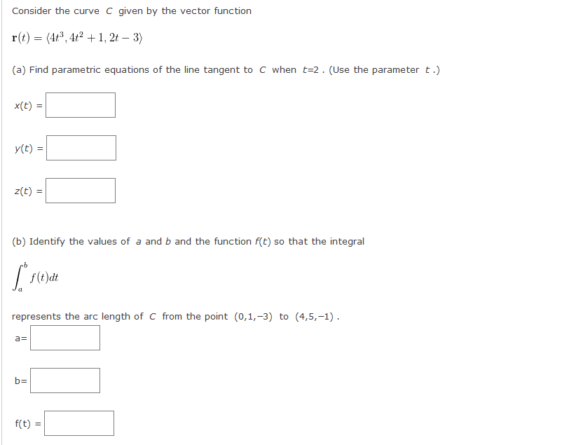 Solved Consider the curve C given by the vector function | Chegg.com
