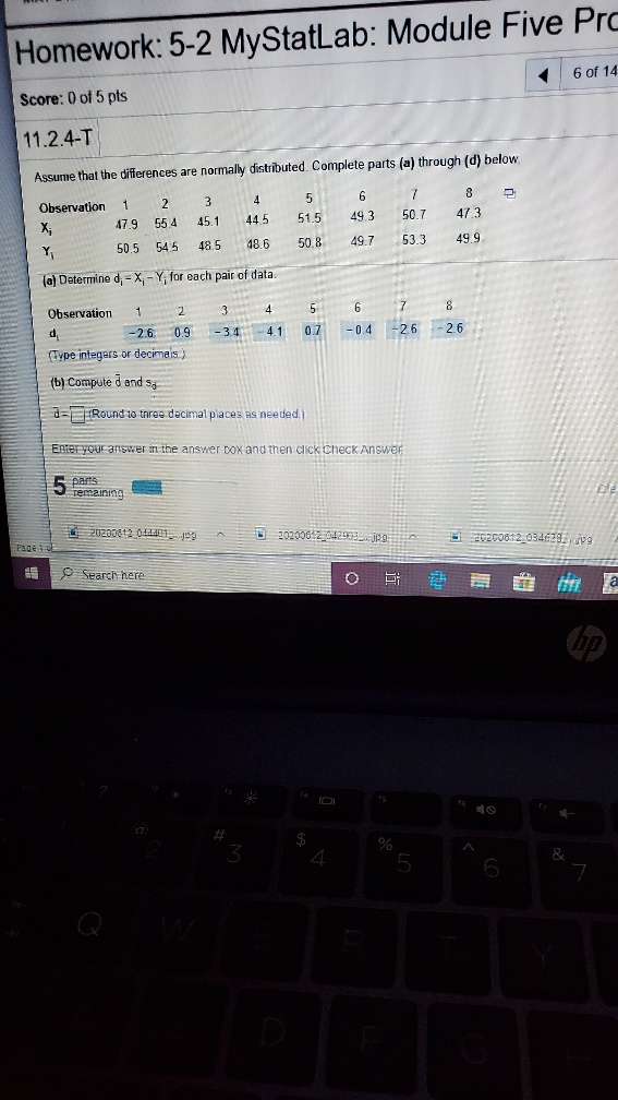 Solved Homework: 5-2 MyStatLab: Module Five Pro 6 of 14 | Chegg.com