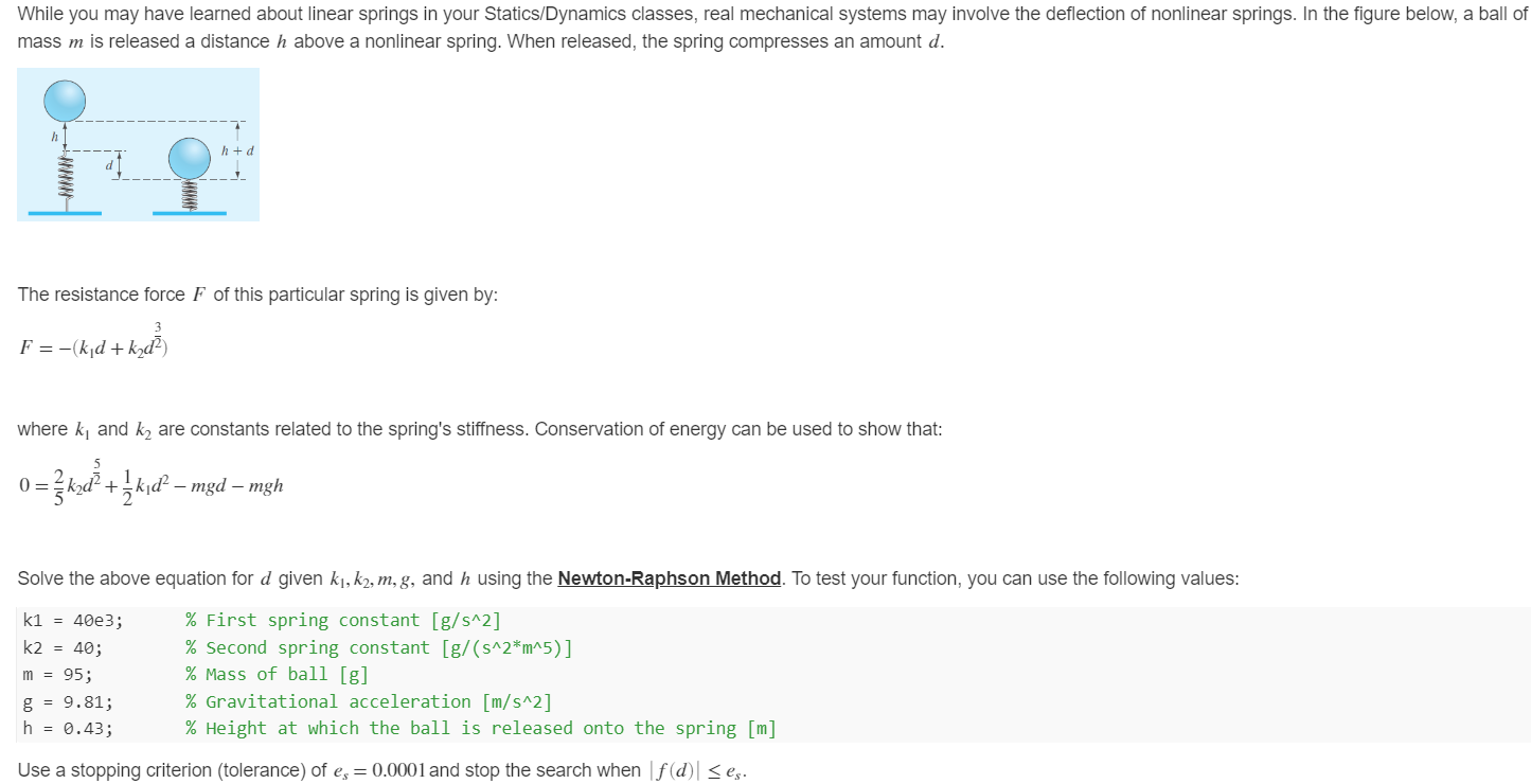 Solved While you may have learned about linear springs in | Chegg.com