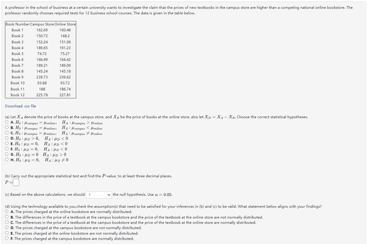 Solved professor randomly chooses required texts for 12 | Chegg.com