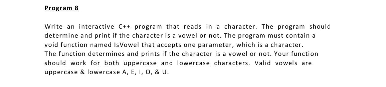 Solved Write An Interactive C Program That Reads In A