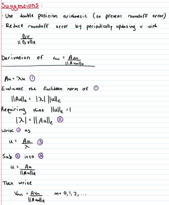 Solved Write A Matlab Code To Determine Eigenvalues And 8010