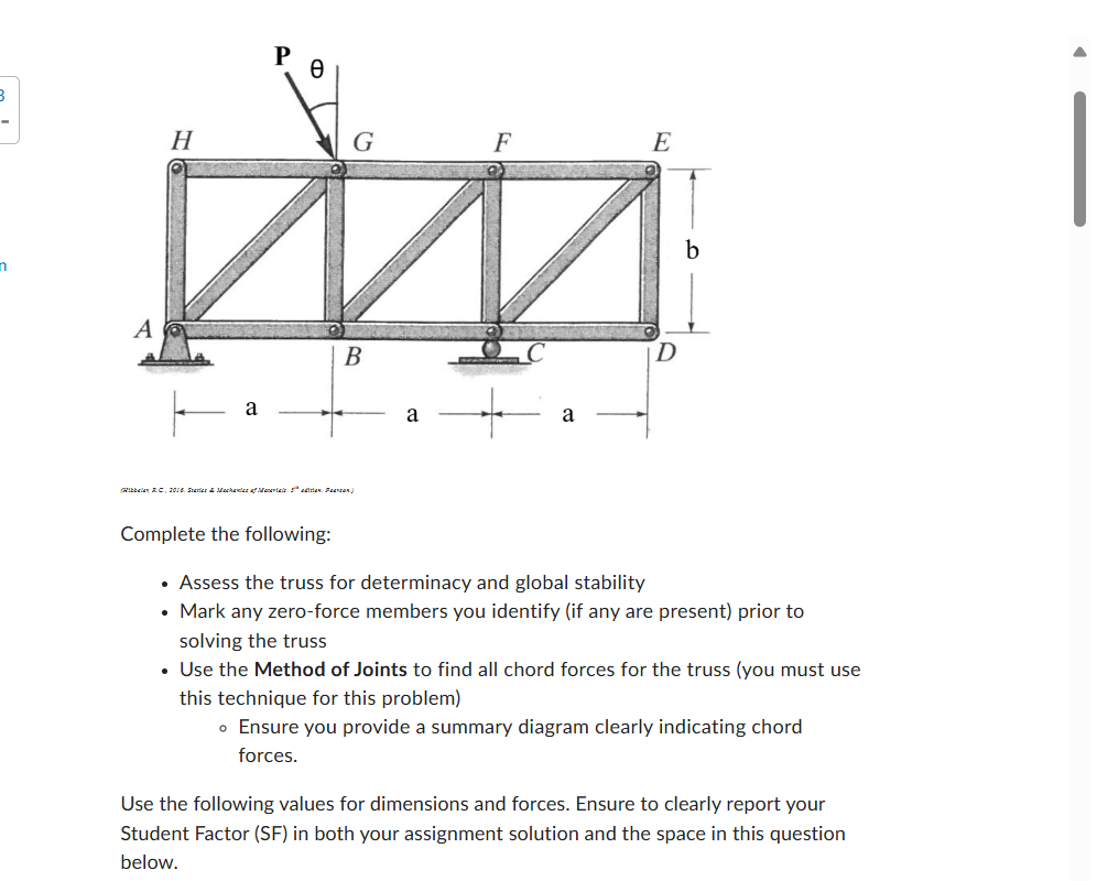 Complete the following: - ﻿Assess the truss for | Chegg.com