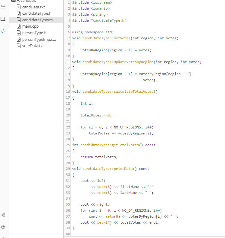 Instructions Redo the Election Results programming | Chegg.com