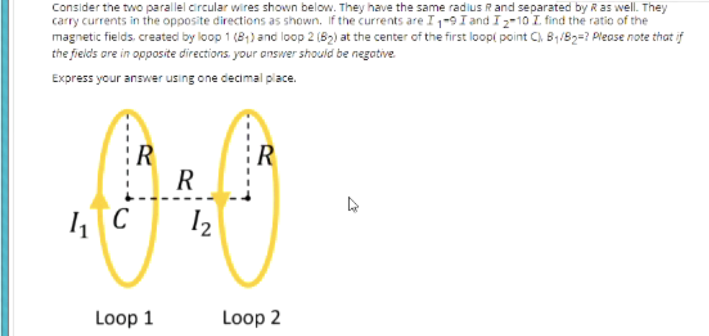 Solved Consider the two parallel circular wires shown below. | Chegg.com
