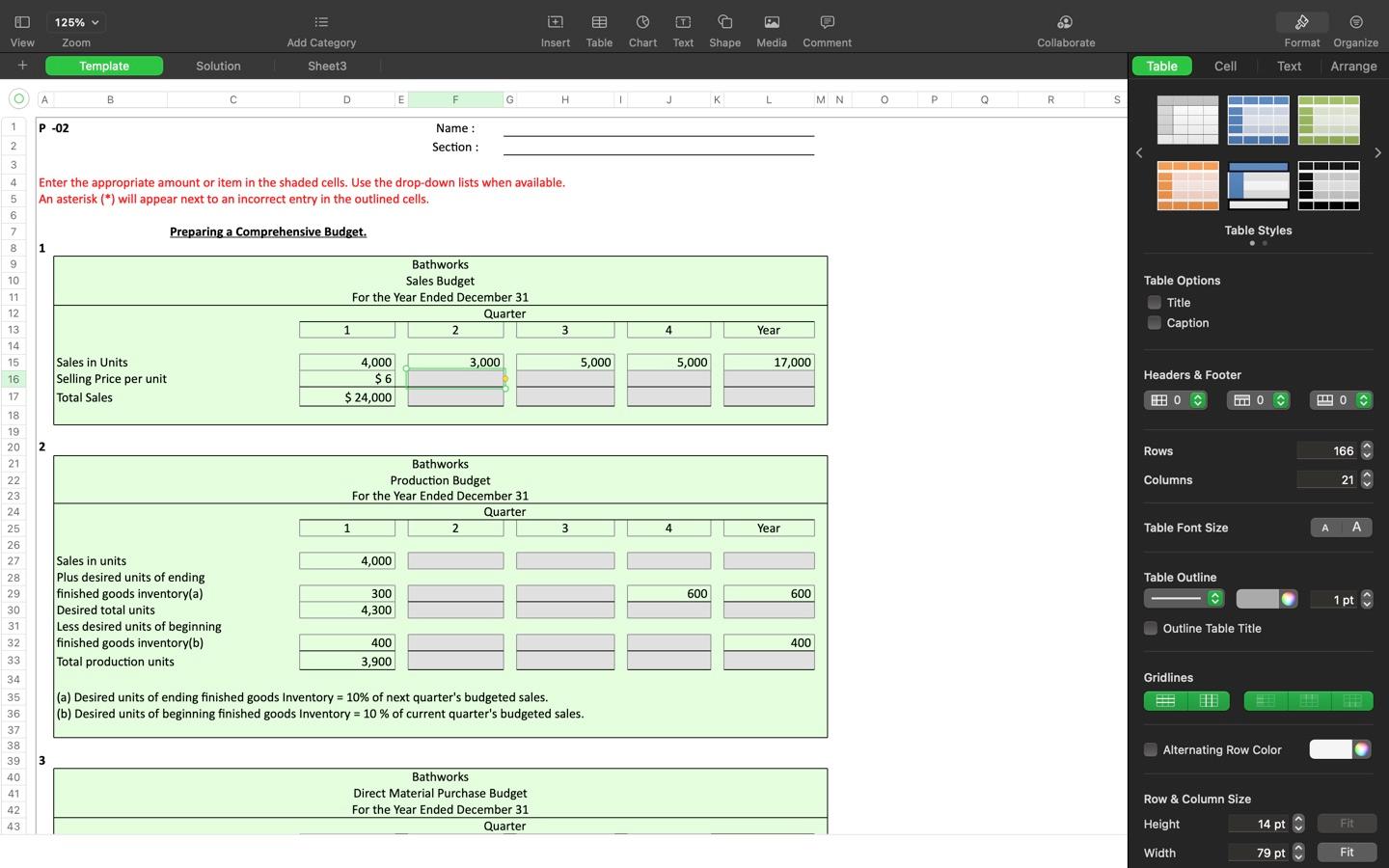 Solved 125% T e ca View Zoom Add Category Insert Table Chart | Chegg.com