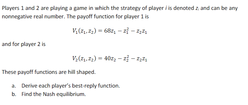 Solved Players 1 and 2 are playing a game in which the | Chegg.com