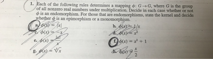 Solved I. Each of the following rules determines a mapping | Chegg.com