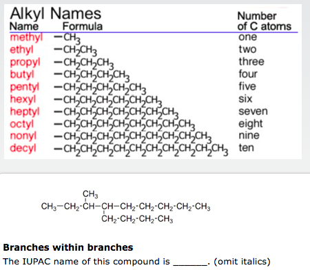 Solved Branches within branches The IUPAC name of this | Chegg.com