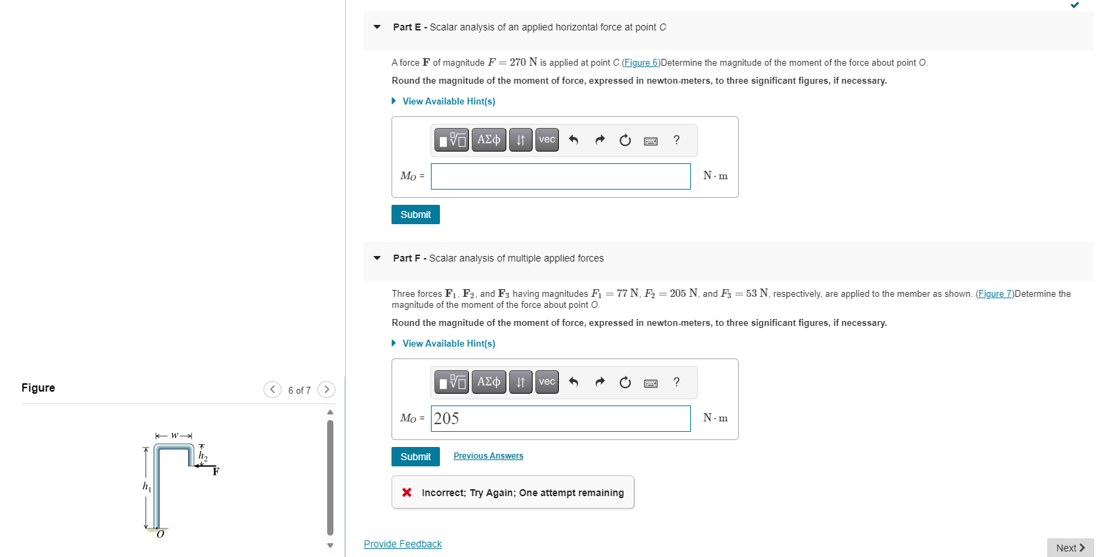 Solved Part F - ﻿Scalar analysis of multiple applied | Chegg.com