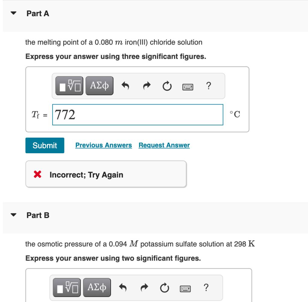 Solved Use the van't Hoff factors in the table below to | Chegg.com