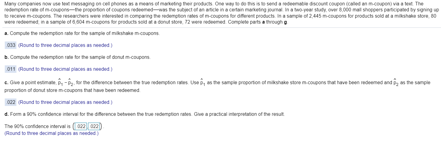 Solved Many companies now use text messaging on cell phones | Chegg.com