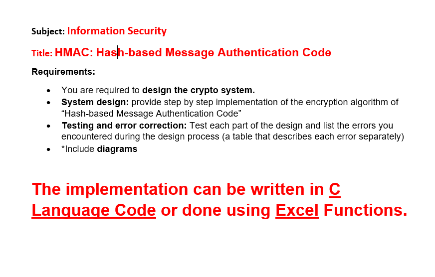 Solved Subject: Information Security Title: HMAC: Hash-based | Chegg.com Solved Subject: Information Security Title: HMAC: Hash-based | Chegg.com