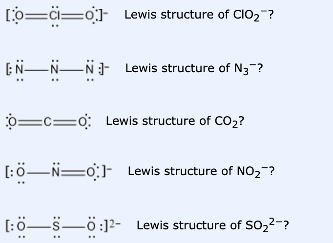 Solved Lewis Diagrams -- Triatomic Molecules and IonsOf the | Chegg.com