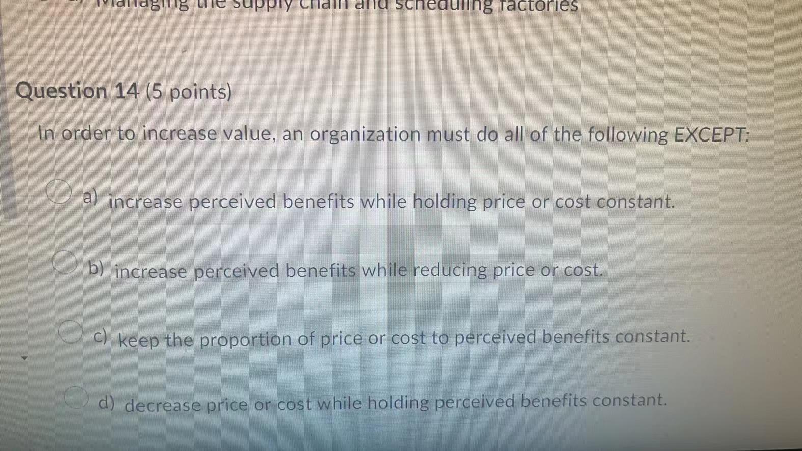 Solved Question 13 (5 points) Which of the following is NOT | Chegg.com