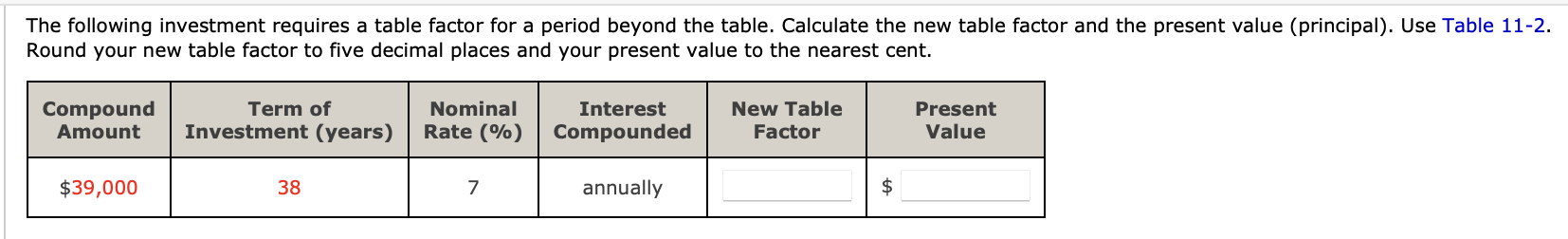 Solved Calculate the present value (principal) and the | Chegg.com