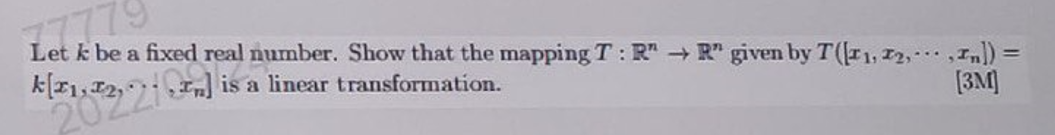 Solved Let k be a fixed real number. Show that the mapping | Chegg.com