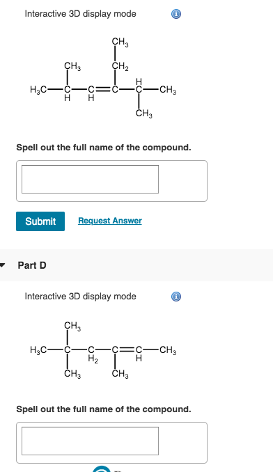 Solved Part A Interactive 3D display mode Spell out the | Chegg.com