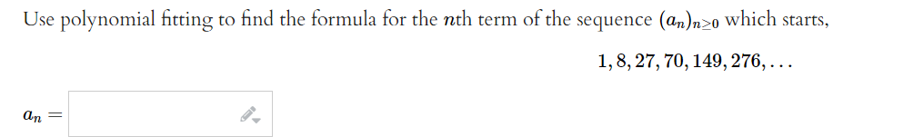 Solved Use polynomial fitting to find the formula for the | Chegg.com