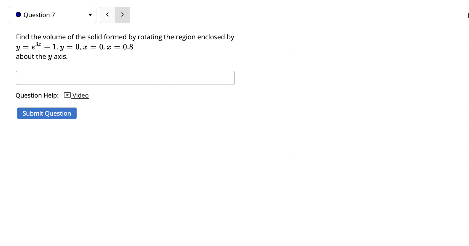Solved Find the volume of the solid formed by rotating the | Chegg.com