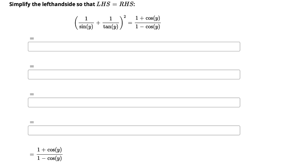 Solved Simplify the lefthandside so that LHS=RHS : | Chegg.com