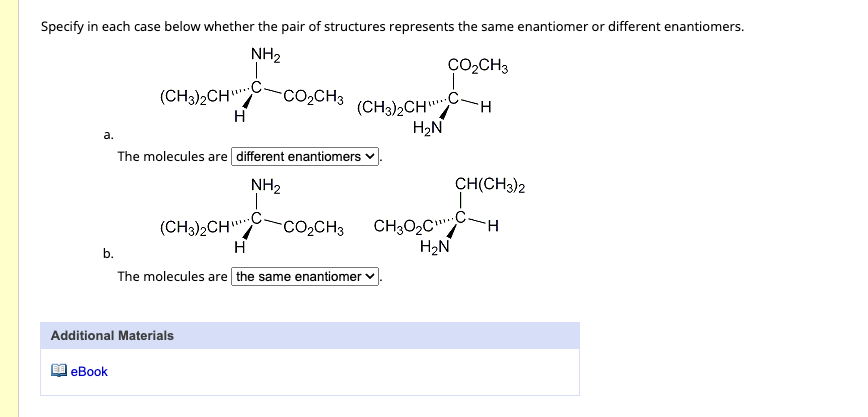 Solved Specify in each case below whether the pair of | Chegg.com