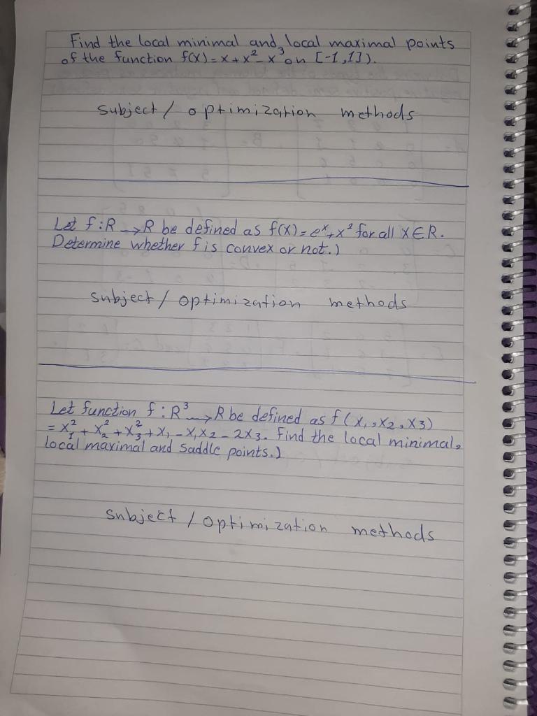 Solved Find the local minimal and local maximal points. of | Chegg.com