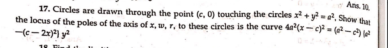 Solved Ans. 10. 17. Circles are drawn through the point | Chegg.com