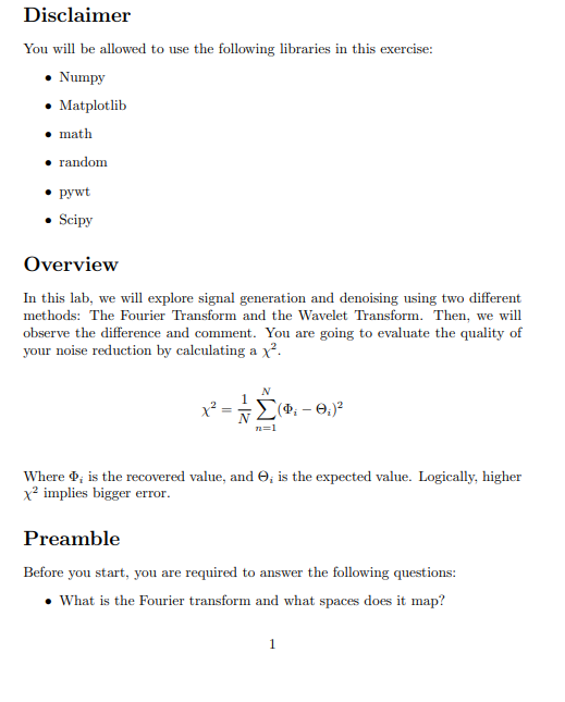 Disclaimer You will be allowed to use the following | Chegg.com