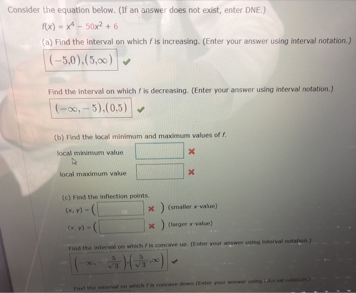 Solved Consider the equation below. (If an answer does not | Chegg.com