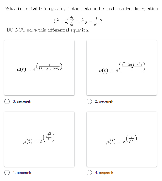 Solved What is a suitable integrating factor that can be | Chegg.com