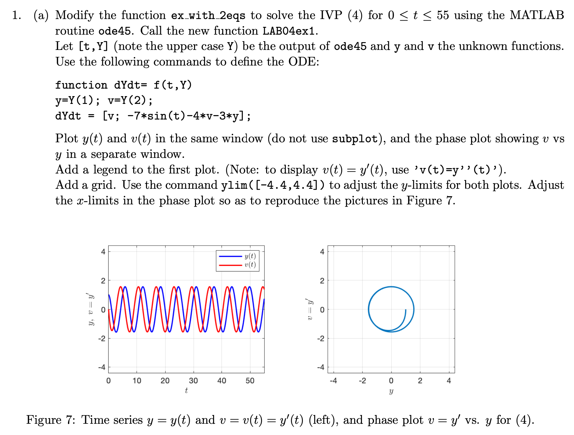 (a) Modify the function ex_with_2eqs to solve the IVP | Chegg.com