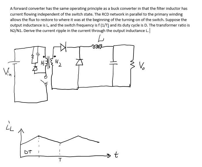 Solved A forward converter has the same operating principle | Chegg.com