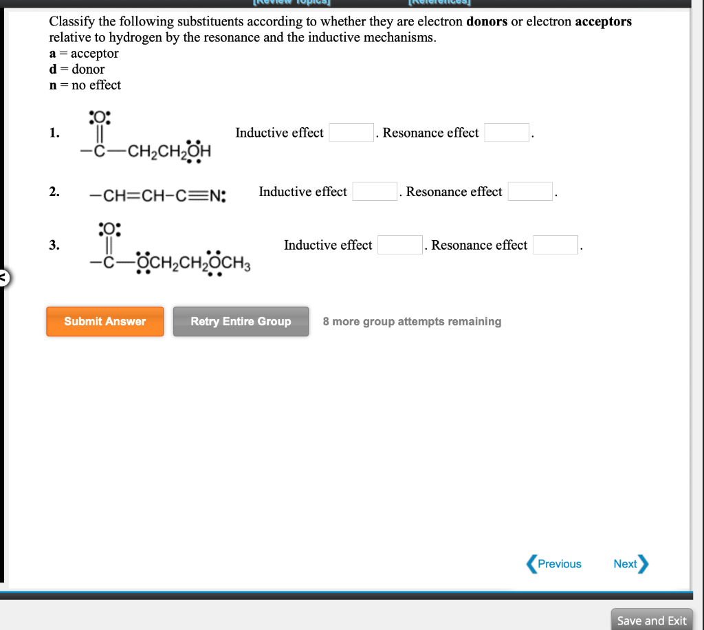 Solved Rew opis Relics] Classify the following substituents | Chegg.com
