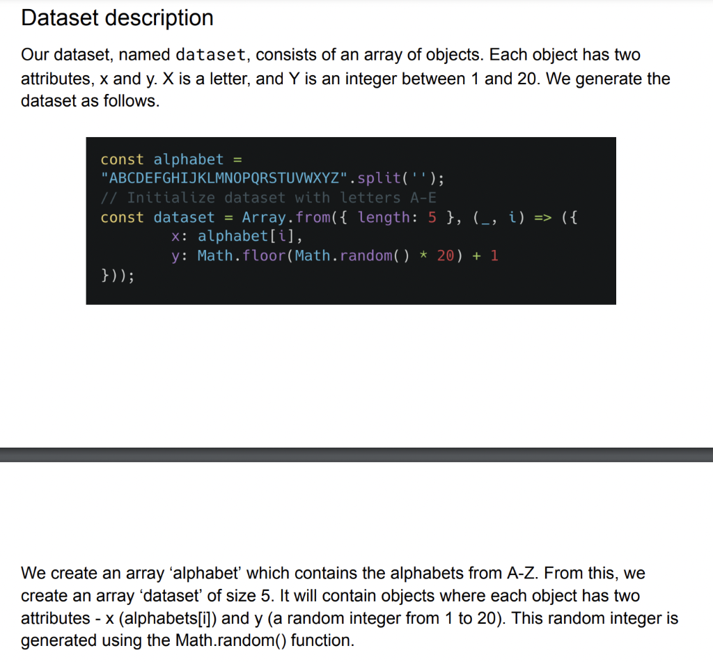 Solved Question 2. Add and remove elements from 'dataset' | Chegg.com