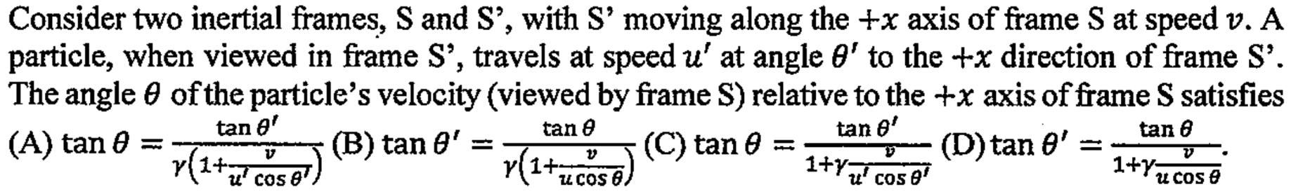Solved Consider two inertial frames, S and S′, with S′ | Chegg.com