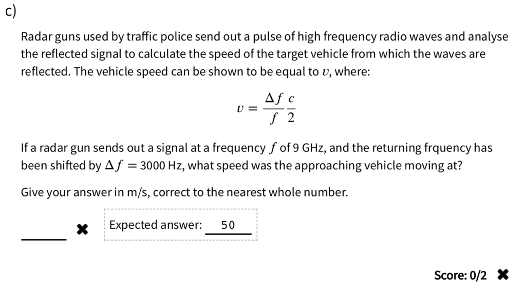 Solved The Doppler effect is the shift in perceived | Chegg.com