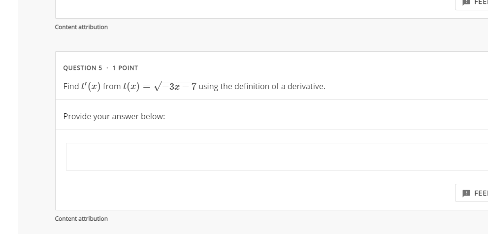 Solved FEE Content attribution QUESTION 5 . 1 POINT Find t' | Chegg.com
