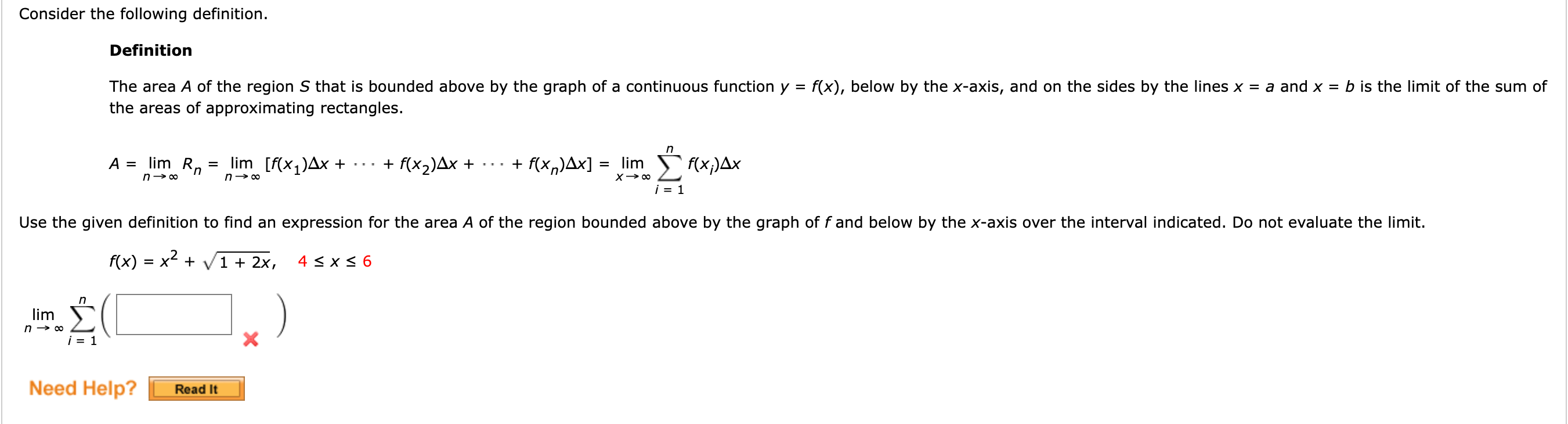 Solved the areas of approximating rectangles. | Chegg.com