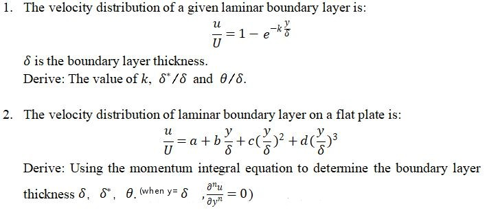 Solved 1. The velocity distribution of a given laminar | Chegg.com