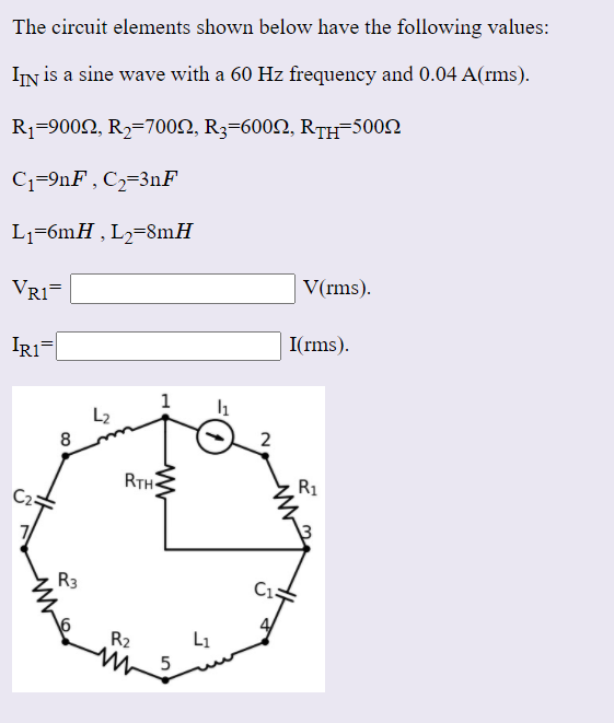 Solved The circuit elements shown below have the following | Chegg.com