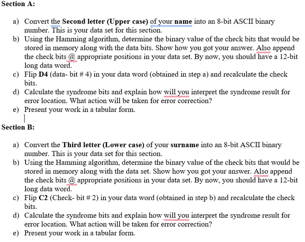 Solved Section A: (my name is Anasa) ﻿Convert the Second | Chegg.com