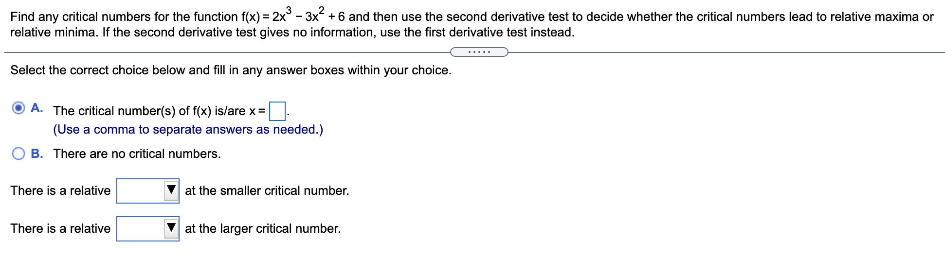 Solved = Find any critical numbers for the function f(x) = | Chegg.com